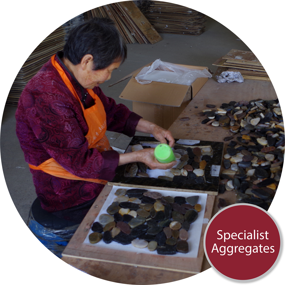 Buy Chinese Pebbles - Polished Black and Tan | Specialist Aggregates Ltd