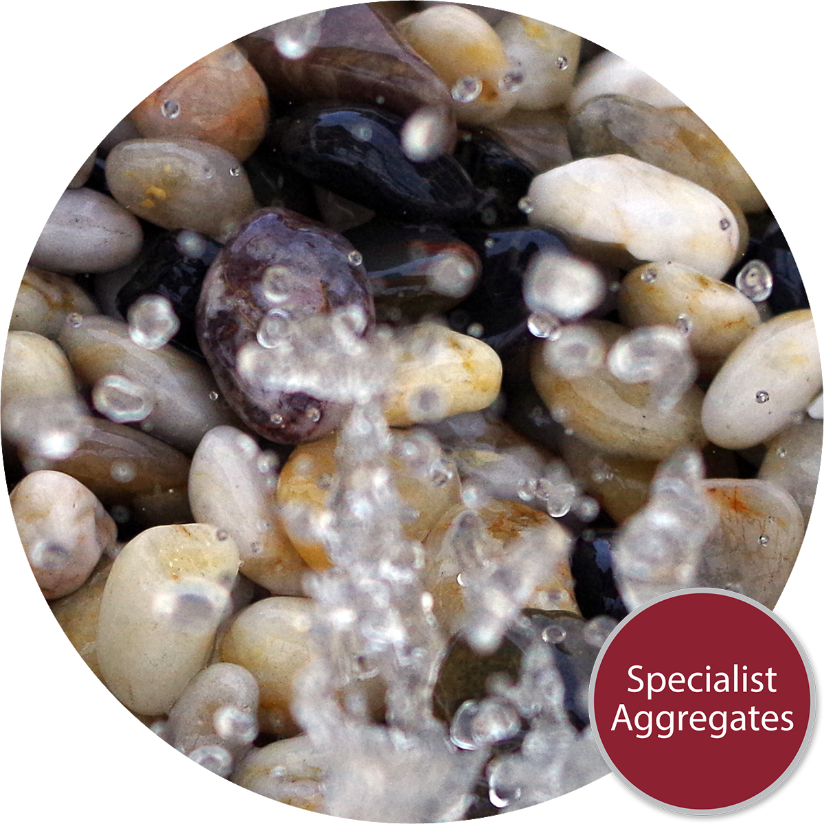 Buy Chinese Pebbles - Polished Black and Tan | Specialist Aggregates Ltd