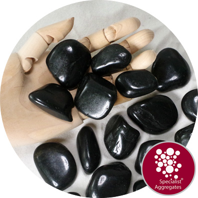 Buy Chinese Pebbles - Polished Black Granite - Medium | Specialist ...