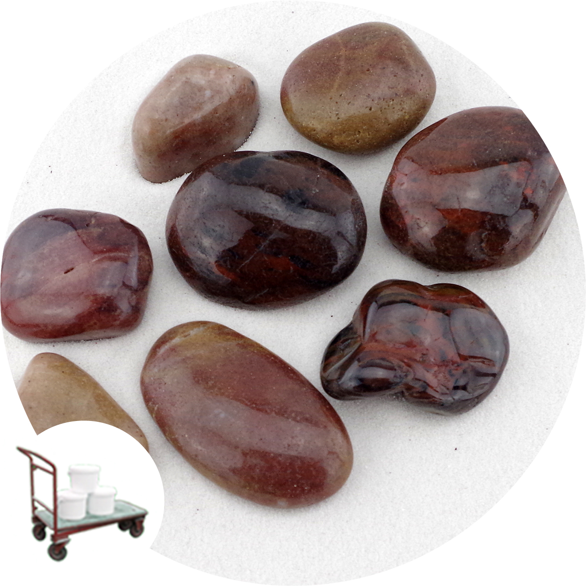 Buy Chinese Pebbles - Polished Red Granite - Click & Collect ...