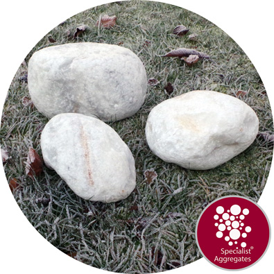 Buy Cemala Small White Boulders | Specialist Aggregates Ltd