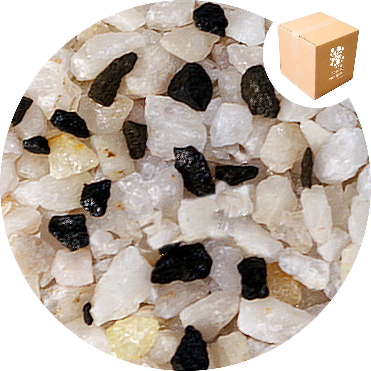 Buy Spar - Black & White - 3-8mm | Specialist Aggregates Ltd