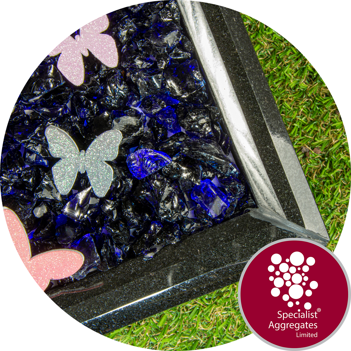 Buy Enviro-Glass Gravel - Cobalt Blue | Specialist Aggregates Ltd