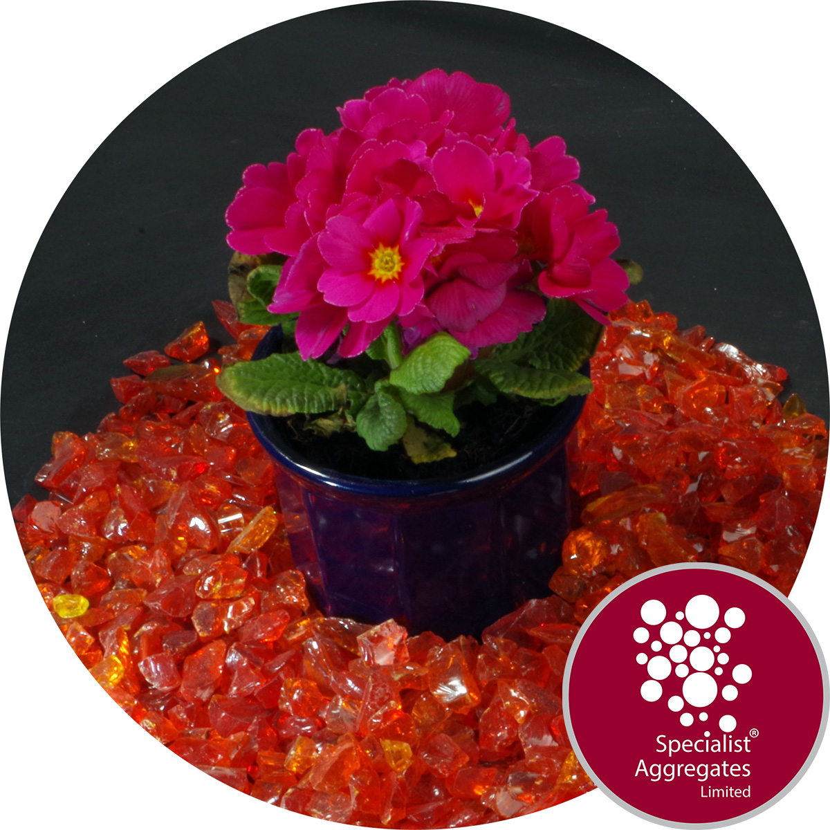 Buy Enviro-Glass Gravel - Orange Citrus Crystal | Specialist Aggregates Ltd