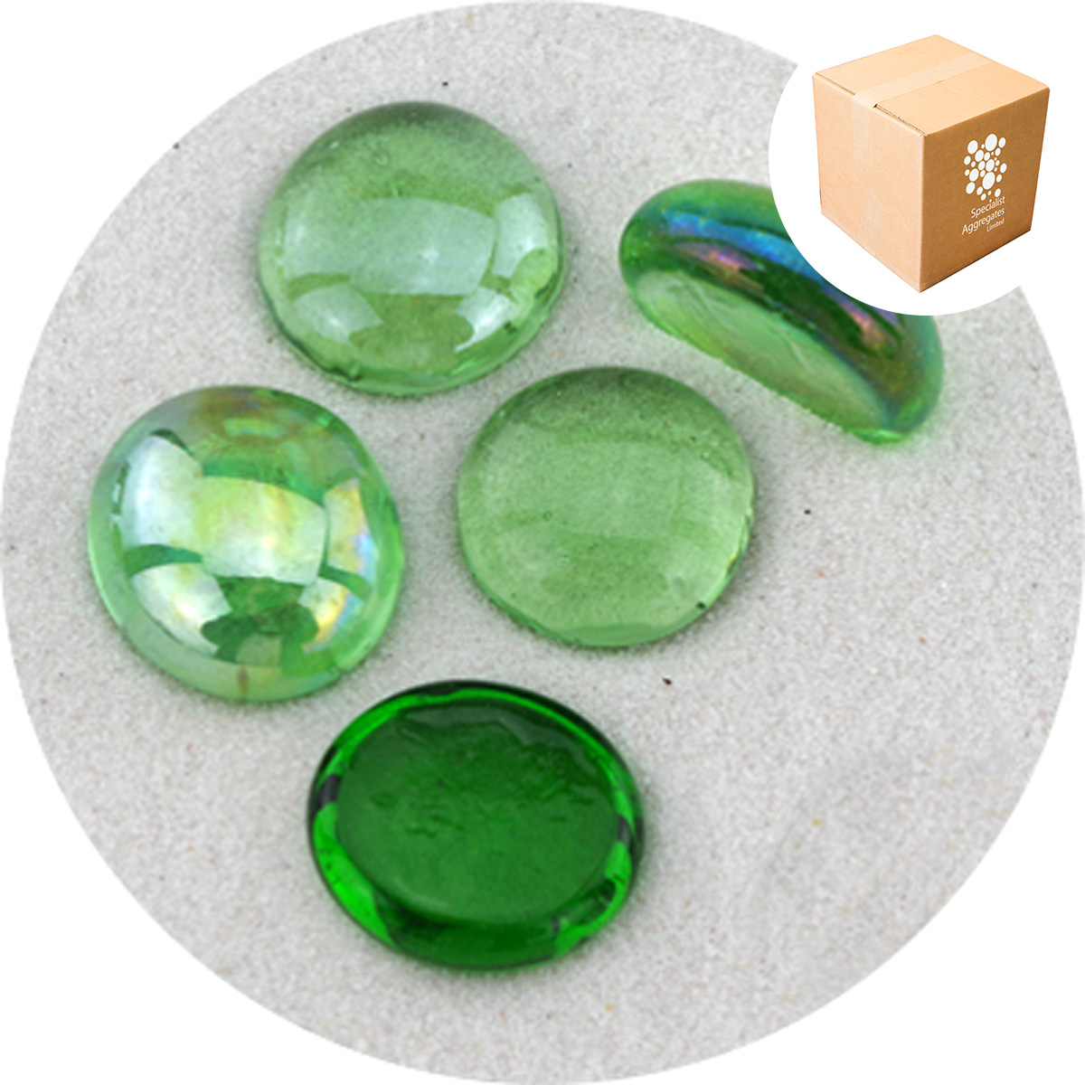 Buy Glass Nuggets - Lustered Green - Design Pack | Specialist ...