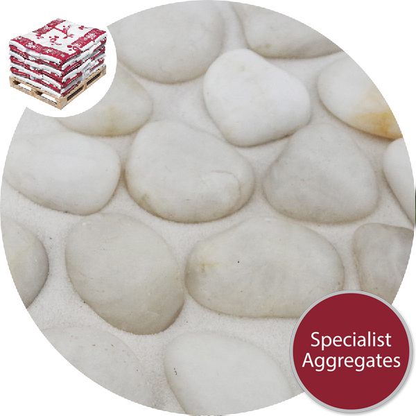 Buy Chinese Pebbles - Polished Porcelain White | Specialist Aggregates Ltd