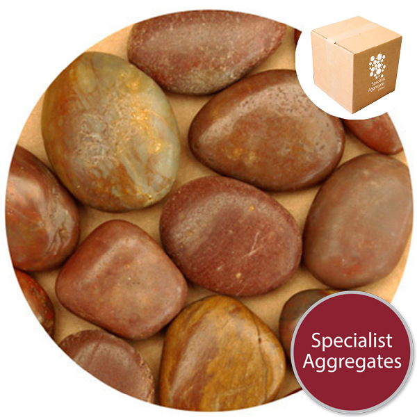 Buy Chinese Pebbles - Polished Red Granite | Specialist Aggregates Ltd