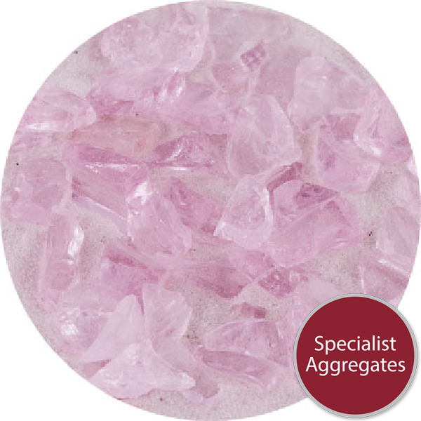 Buy Enviro-Glass Gravel - Pink Crystal | Specialist Aggregates Ltd