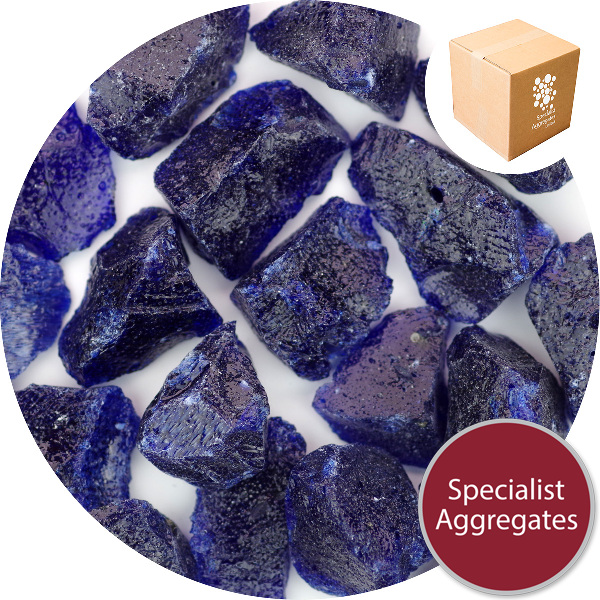 Buy Enviro-Glass Large Gravel - Cobalt Blue | Specialist Aggregates Ltd