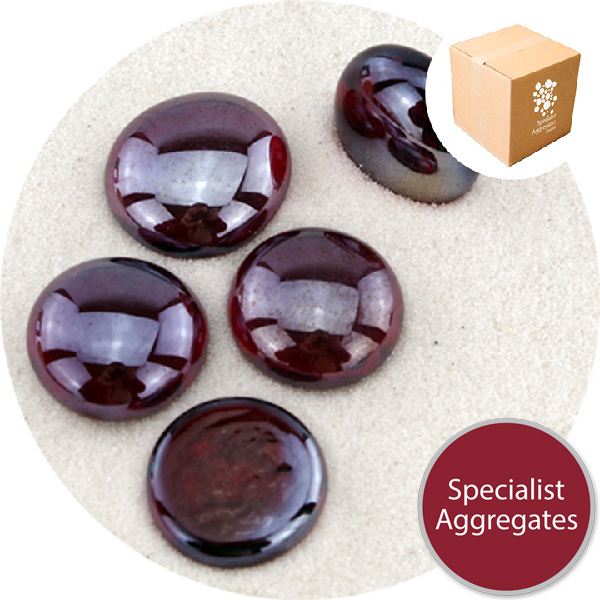 Buy Glass Nuggets - Lustered Ruby Red | Specialist Aggregates Ltd