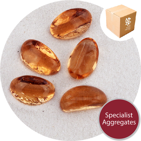 Buy Glass Stones - Apricot Pink | Specialist Aggregates Ltd