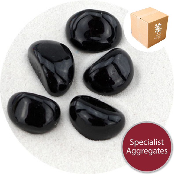 Buy Glass Stones - Jet Black | Specialist Aggregates Ltd