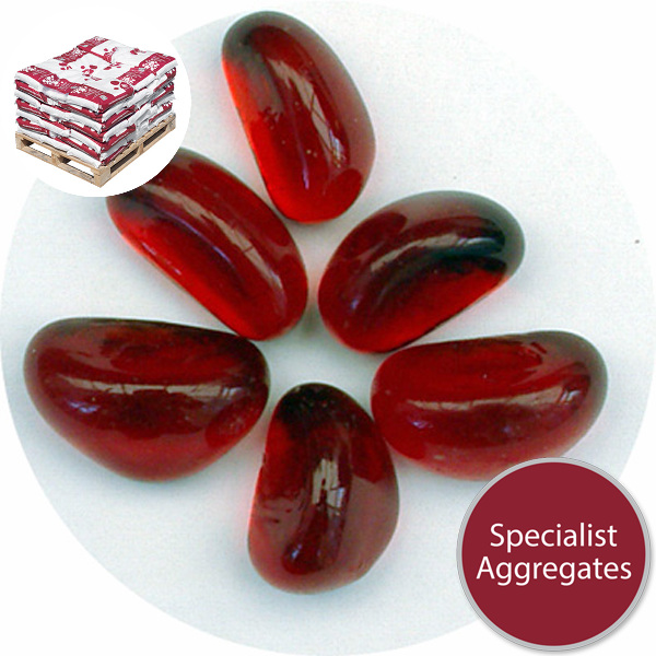 Buy Glass Stones - Ruby Red | Specialist Aggregates Ltd