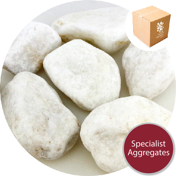 Buy Marble - Bianco Rotondo 80-100mm - Large Cobbles | Specialist ...