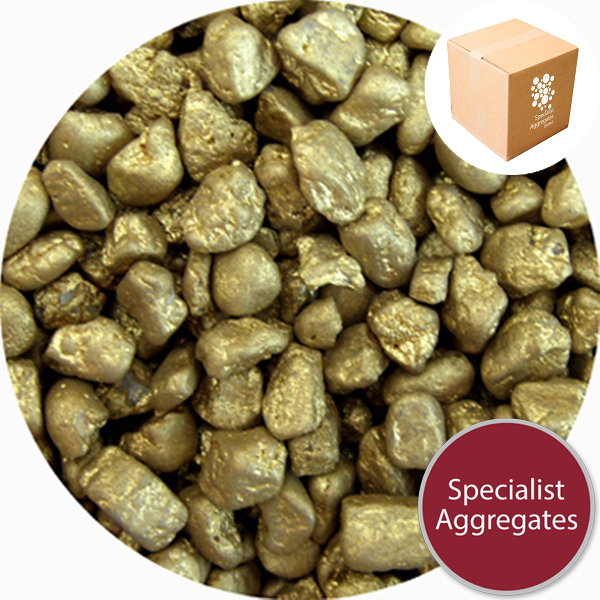 Buy Rounded Gravel - Gold Coloured | Specialist Aggregates Ltd