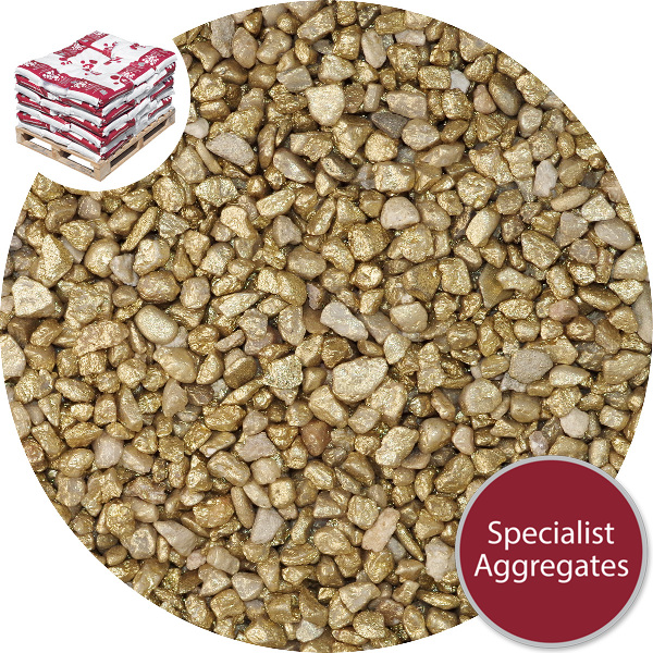 Buy Rounded Gravel Nuggets - Gold Coloured | Specialist Aggregates Ltd