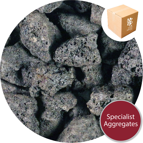 Buy Volcanic Lava - Black BBQ Pebbles | Specialist Aggregates Ltd