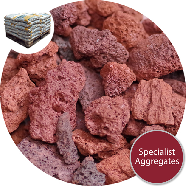 Buy Volcanic Lava - Red Gravel | Specialist Aggregates Ltd