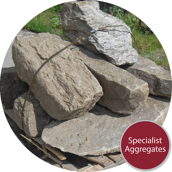 Yorkstone Rocks - 7 Large Angular from Specialist Aggregates, Buy Online